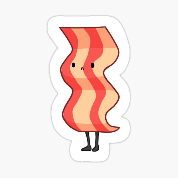 "Sad Bacon" Sticker by Terrible-Art | Redbubble