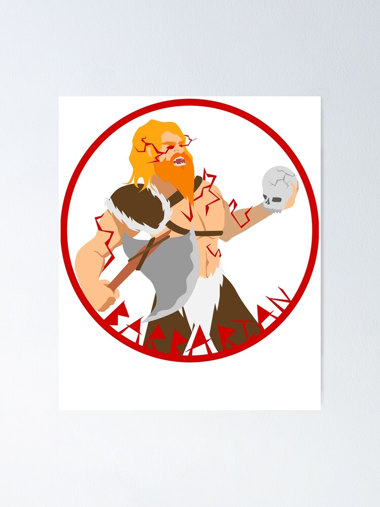 "barbarian class rage" Poster for Sale by ClownMageMedia | Redbubble