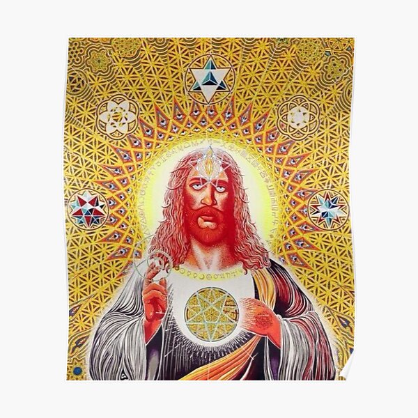 "Trippy Bohemian Jesus Religious Painting Psychadelic" Poster by ...