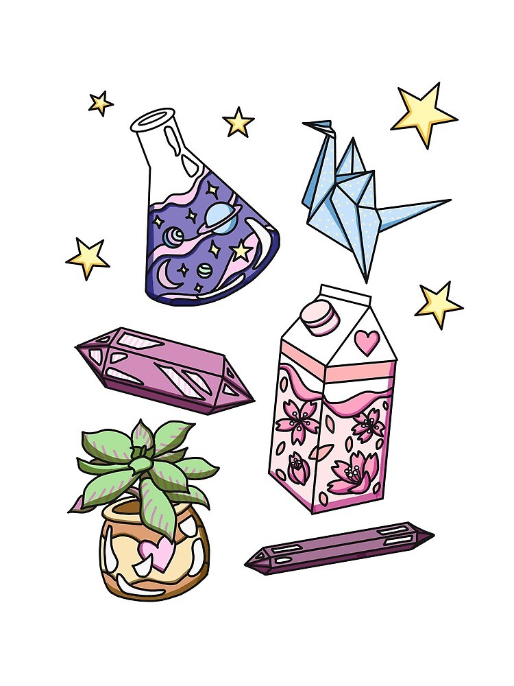 "Aesthetic Doodles" Art Print for Sale by LannaLlama | Redbubble