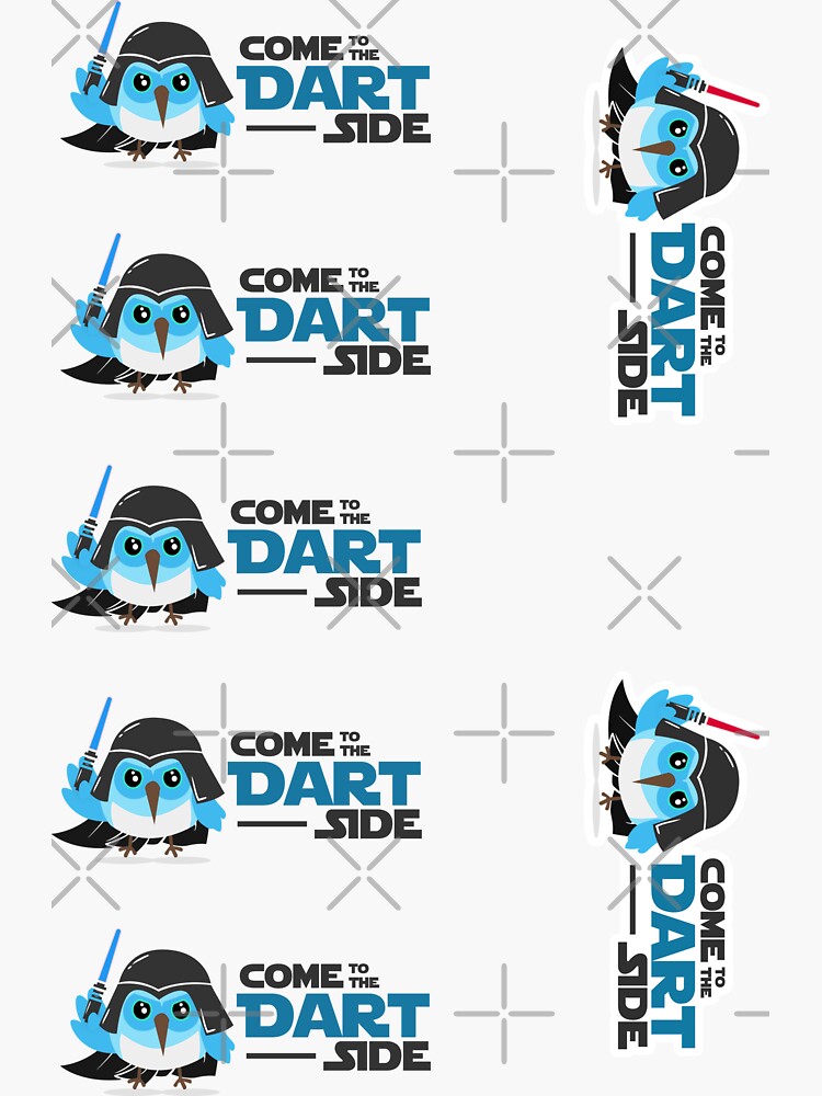 "Flutter Dart Dash Dart Side Sticker Pack" Sticker for Sale by ...