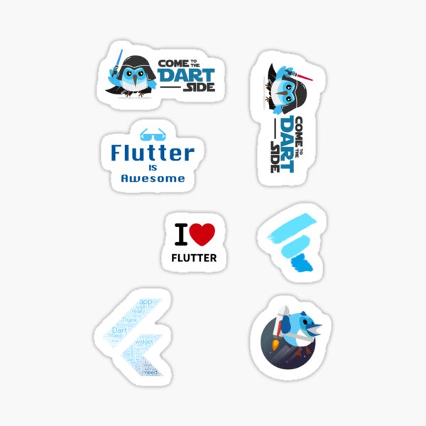 "flutter sticker pack" Sticker for Sale by leesander | Redbubble
