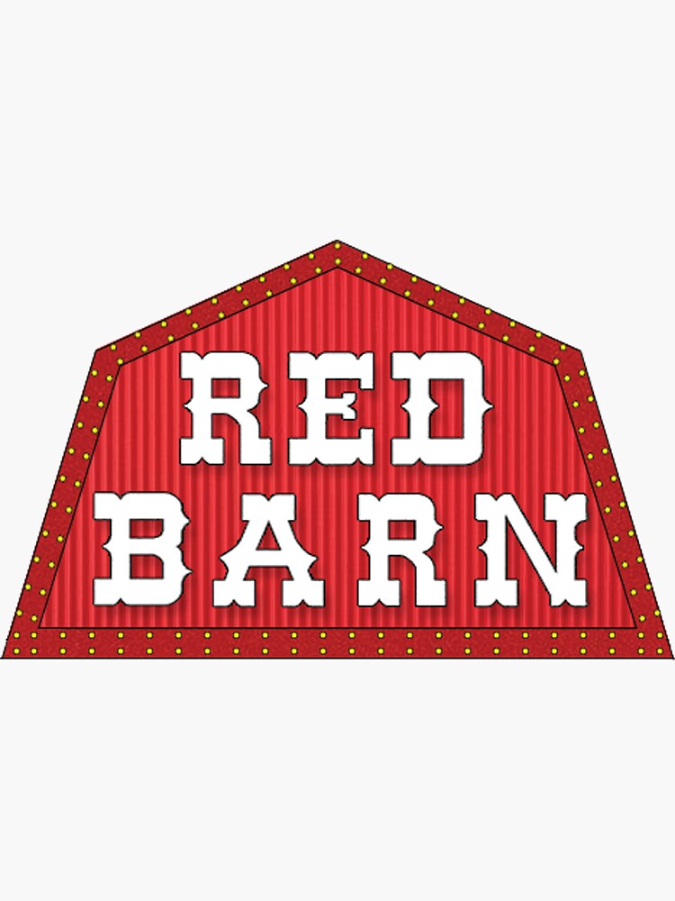 "Red Barn" Sticker by aflashback | Redbubble