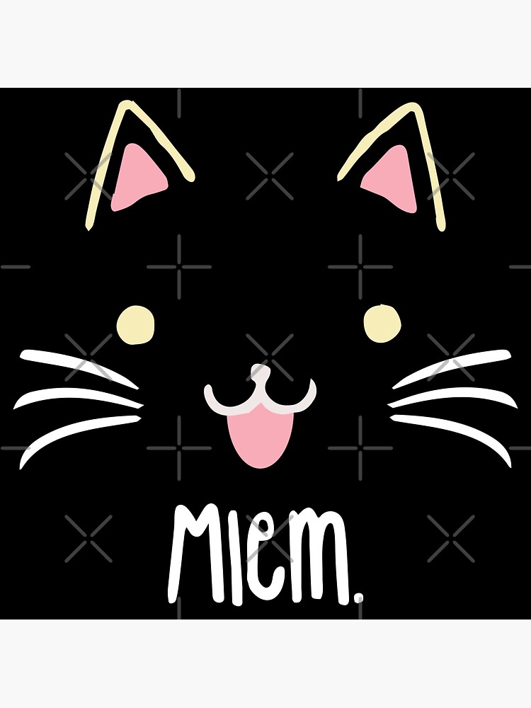 "Cute Kitty Cat Mlem" Sticker for Sale by breh-art | Redbubble