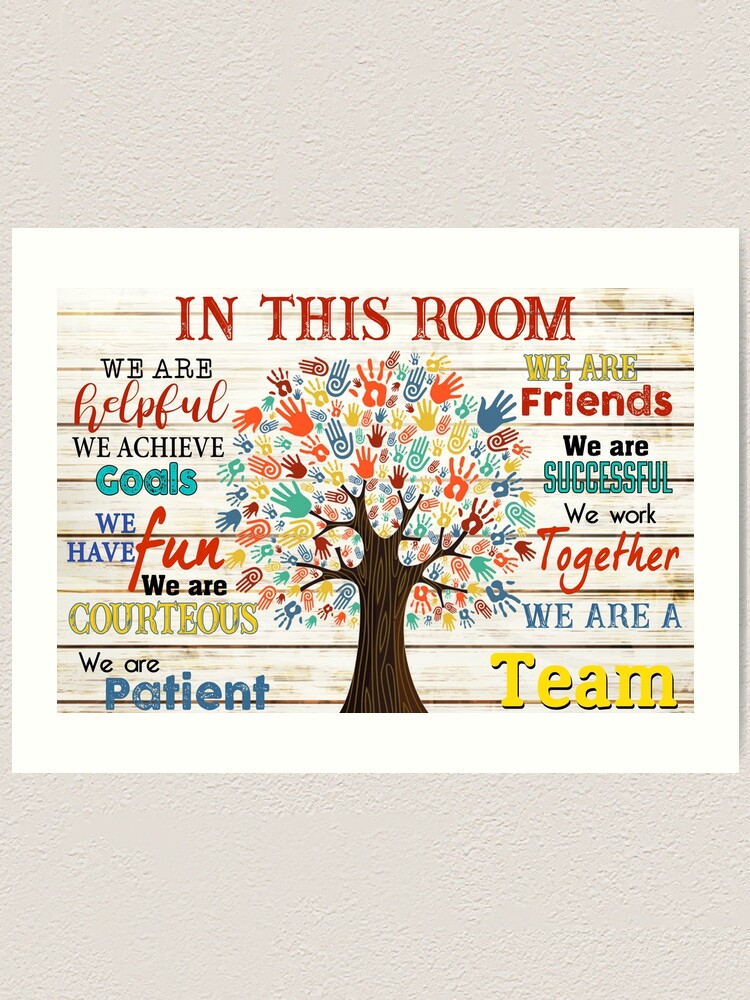 "Social Worker Poster, In This Room We Are Helpful We Are A Team Poster ...