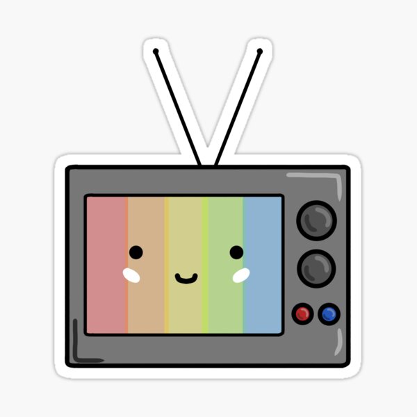 "Retro Kawaii TV" Sticker by -SushiCat- | Redbubble