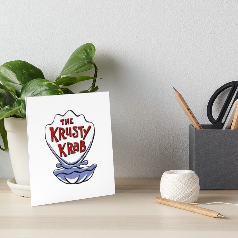 "Krusty Krab logo" Art Board Print by andi0521 | Redbubble