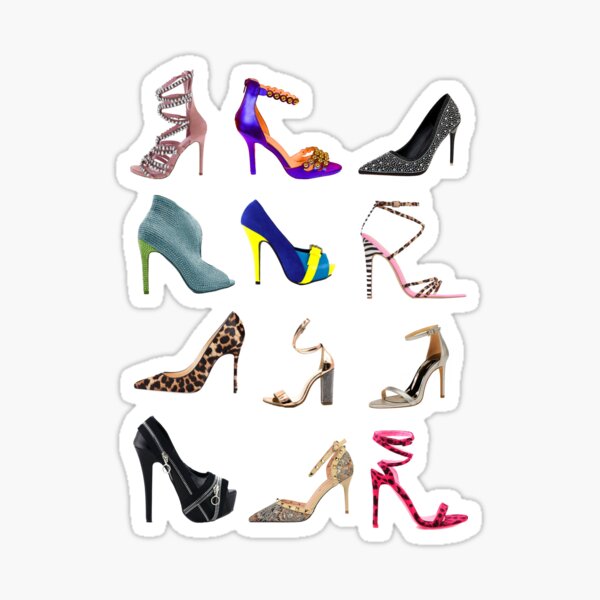"High Heels Shoes Choose Background Color" Sticker for Sale by ...