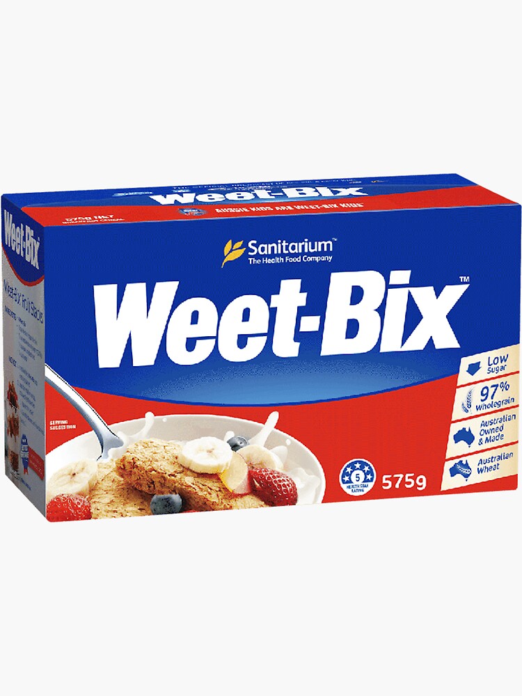 "weetbix" Sticker for Sale by spicysriracha | Redbubble