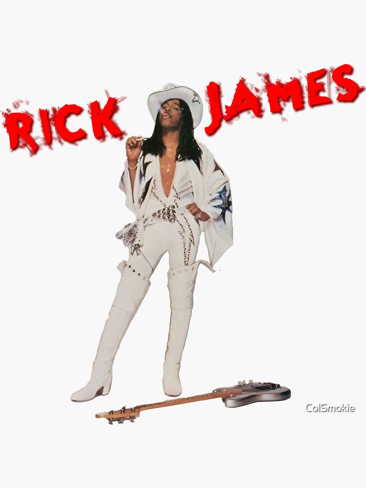 "Rick James (artist)" Sticker for Sale by ColSmokie | Redbubble
