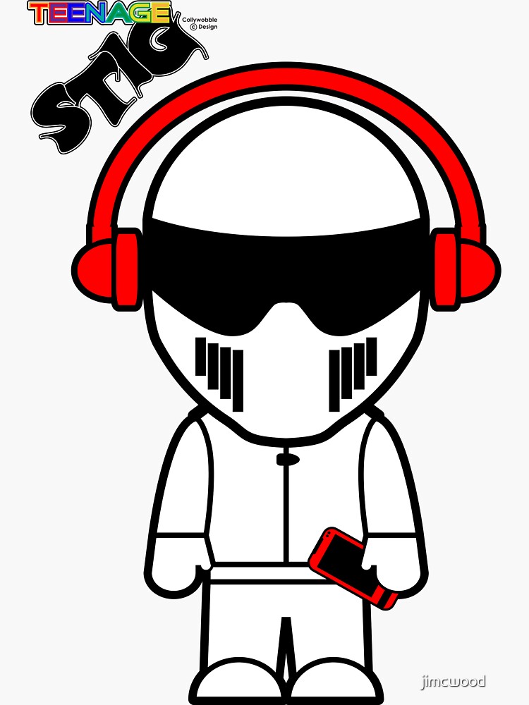 "The Stig - Teenage Stig" Sticker for Sale by jimcwood | Redbubble