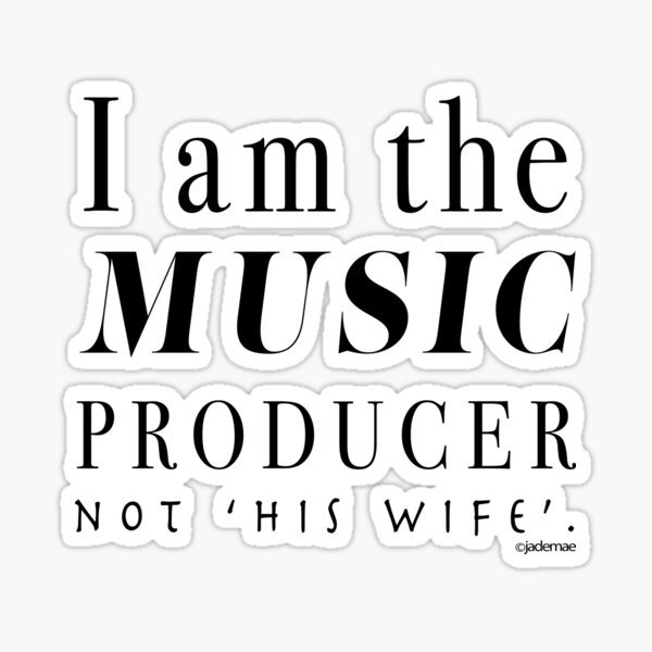 "Music Producer - Women In Music (White)" Sticker for Sale by Squirrels ...