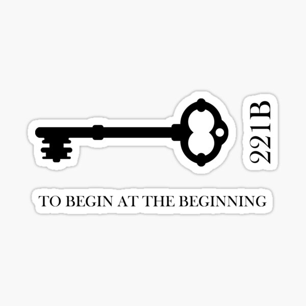 "221B" Sticker by Bookquoters | Redbubble
