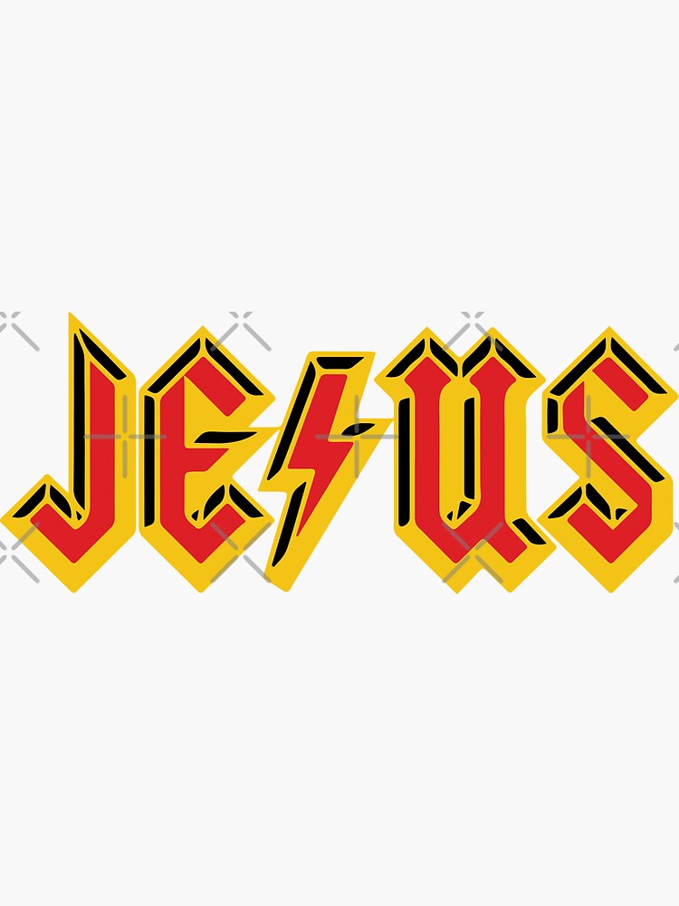 "Jesus rocks!" Sticker for Sale by AndreasLarsen | Redbubble