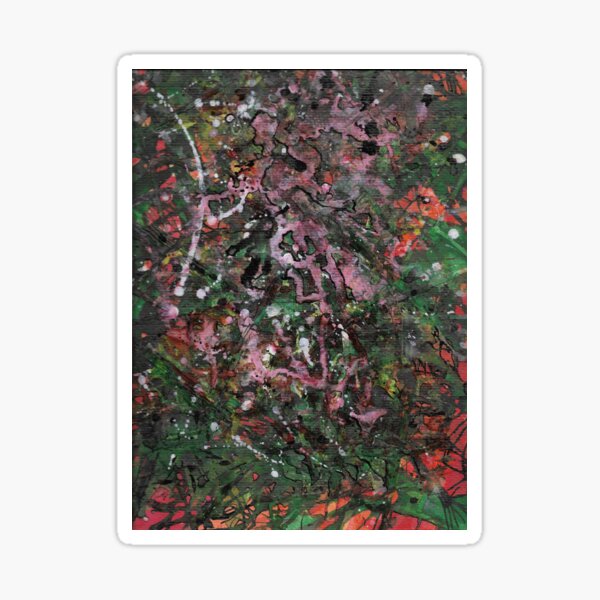 "Dark red green abstract" Sticker for Sale by jamesacles | Redbubble