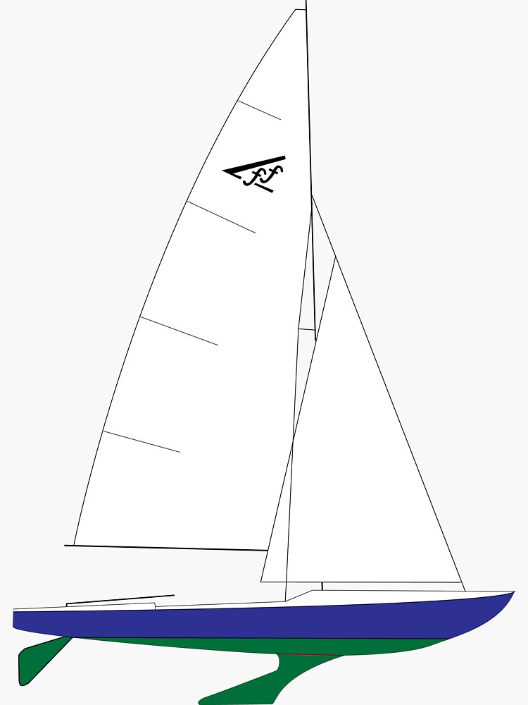 "Flying Fifteen Sailboat" Sticker for Sale by CHBB | Redbubble