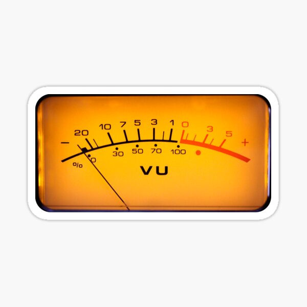 "Vu Meter" Sticker for Sale by longplay | Redbubble
