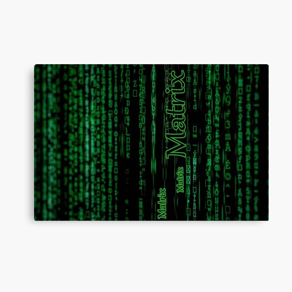 "Matrix" Canvas Print for Sale by MrNik | Redbubble