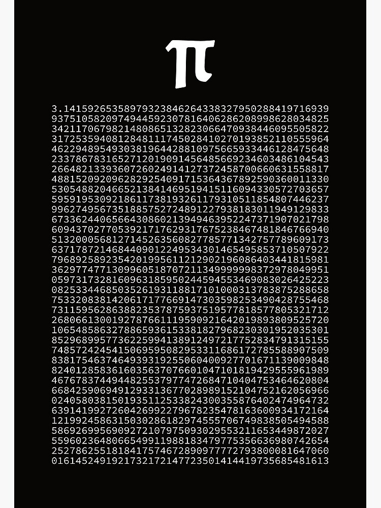 1656 numbers of Pi Premium Matte Vertical Poster sold by Ronak Patel ...
