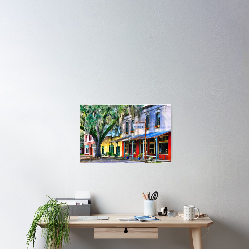 "Downtown Micanopy,FL" Poster for Sale by Lostbear | Redbubble