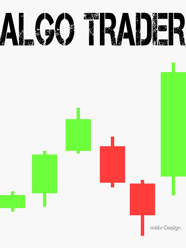"Algo Trader Daytrader Stock Trader and Analyst Candlestick" Sticker ...