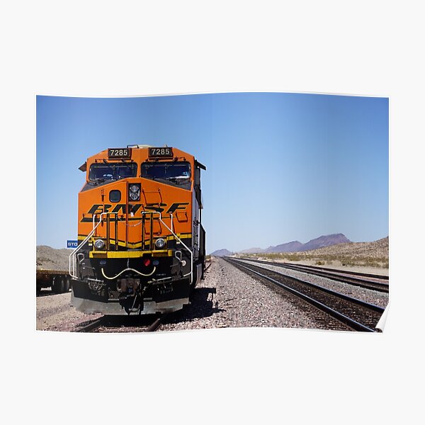 "BNSF Train Mojave Desert" Poster for Sale by sublimepw | Redbubble