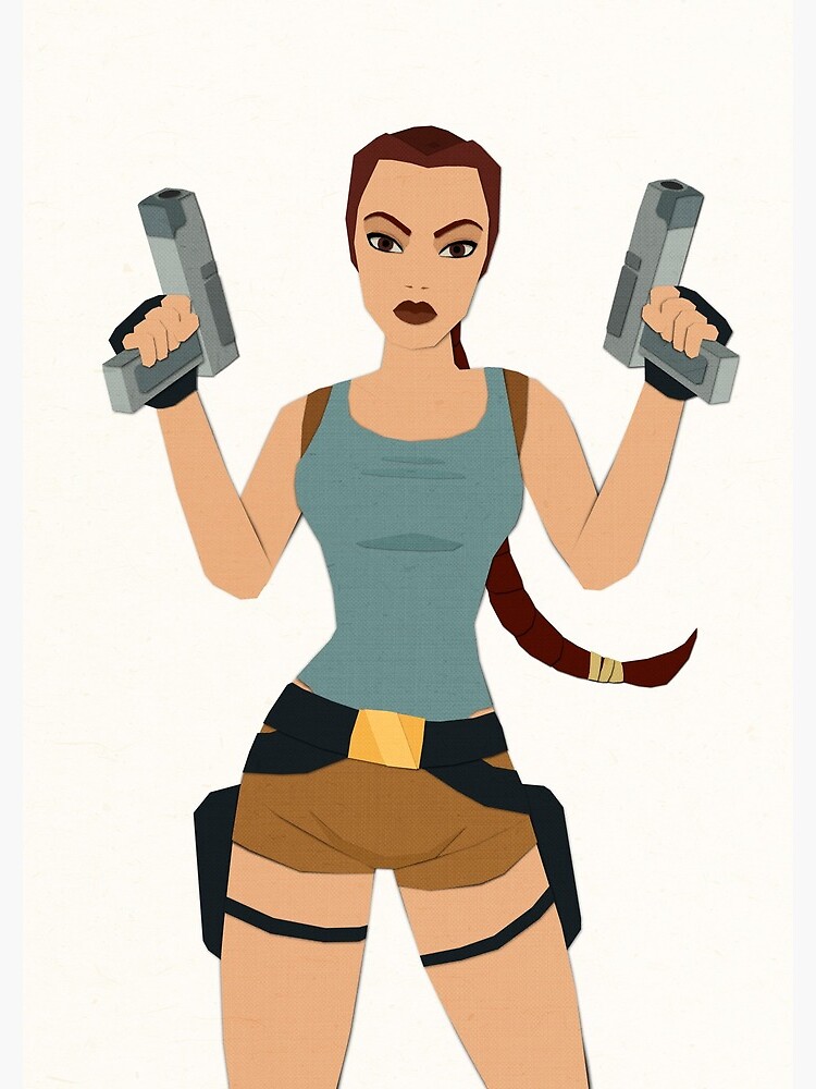 "Paper Lara Croft" Spiral Notebook for Sale by RikDrawsThings | Redbubble