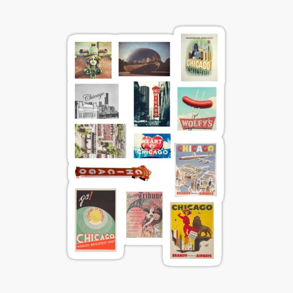 "Chicago Stickers" Sticker for Sale by Kadwell | Redbubble