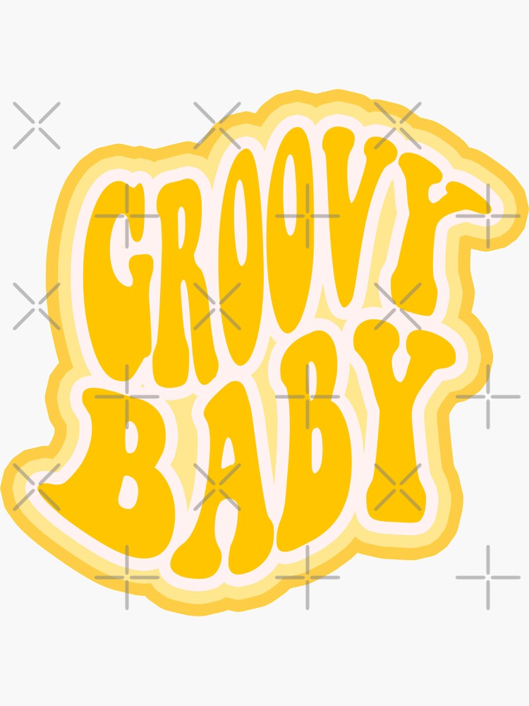 "Groovy Baby" Sticker for Sale by cateable | Redbubble
