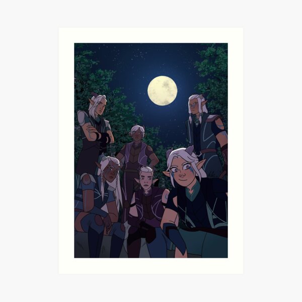 "Moonshadow elves" Art Print by ezefehl | Redbubble