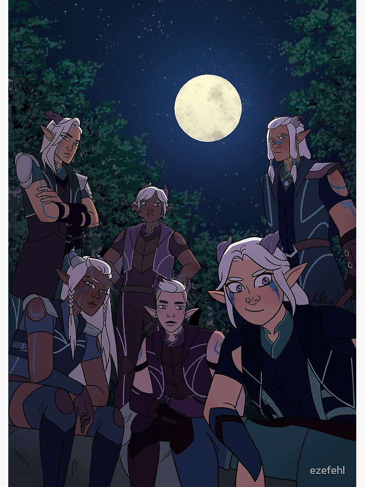 "Moonshadow elves" Art Print by ezefehl | Redbubble