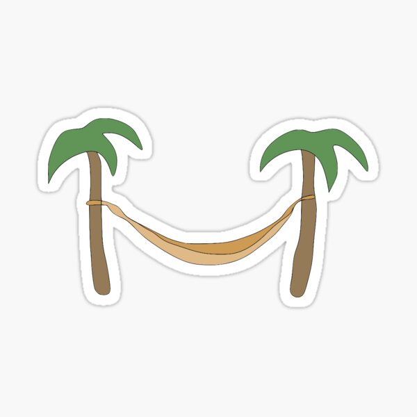 "Palm Trees with Hammock" Sticker by dzwicker | Redbubble