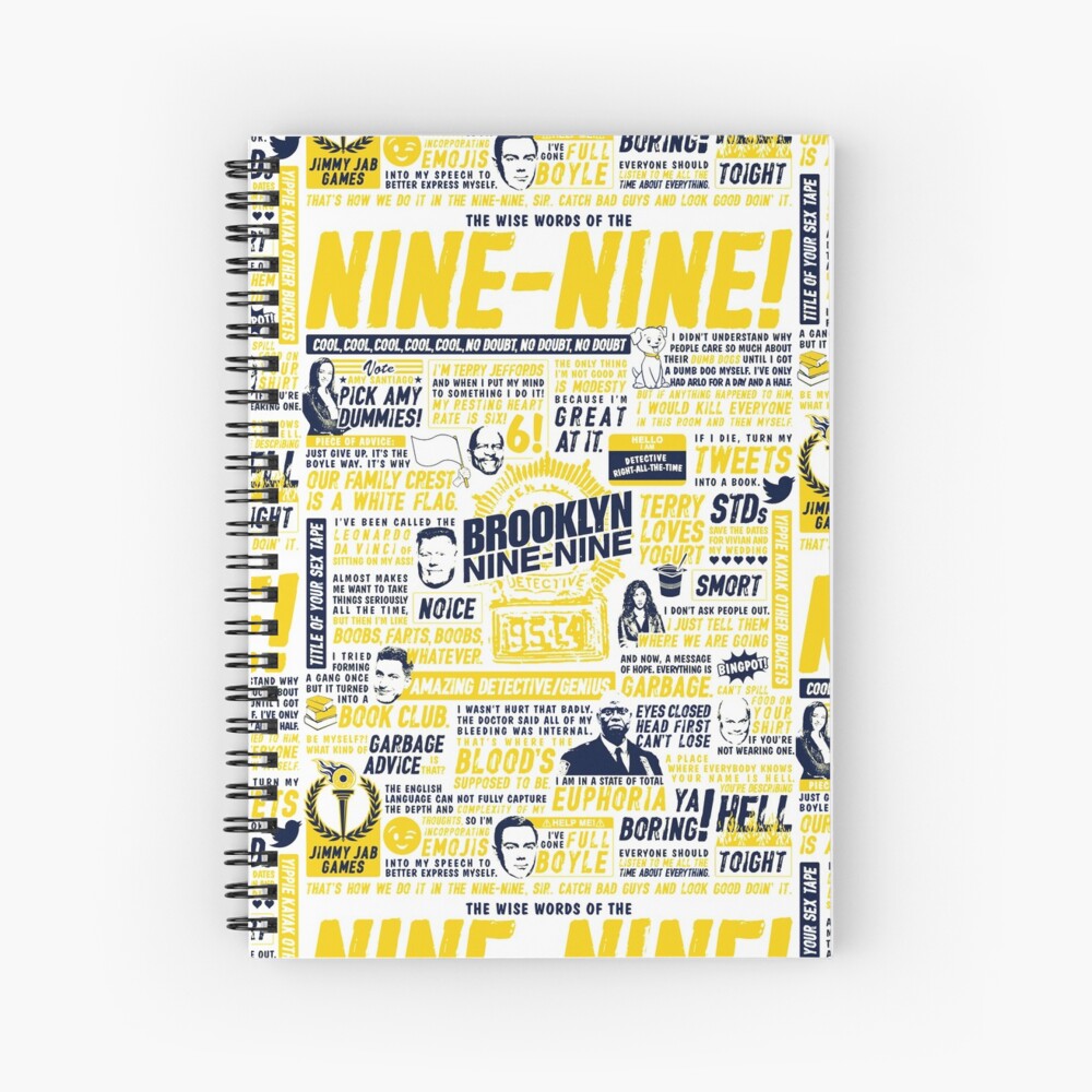"Wise Words of the Nine-Nine (Variant)" Spiral Notebook for Sale by ...