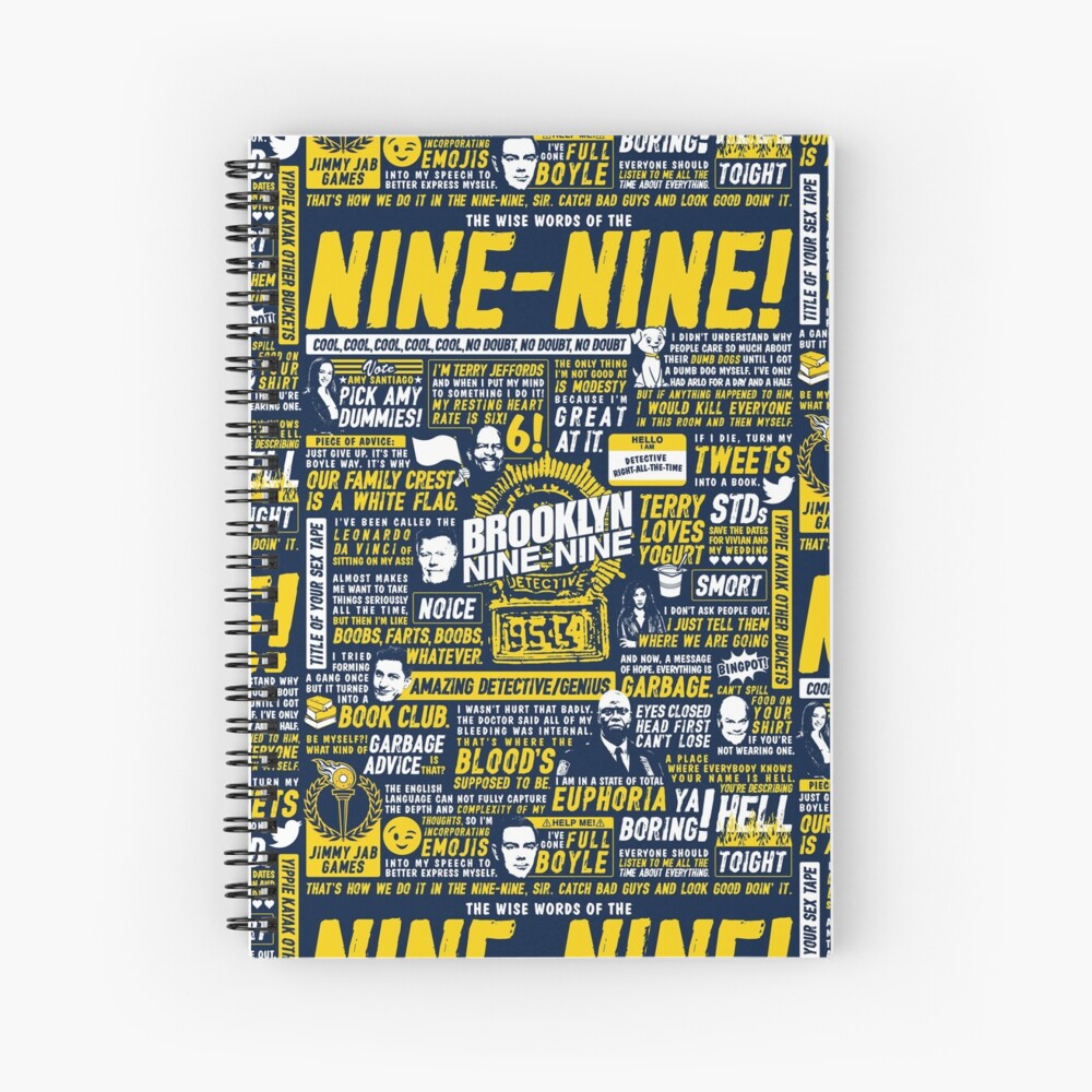"Wise Words of the Nine-Nine" Spiral Notebook for Sale by huckblade ...