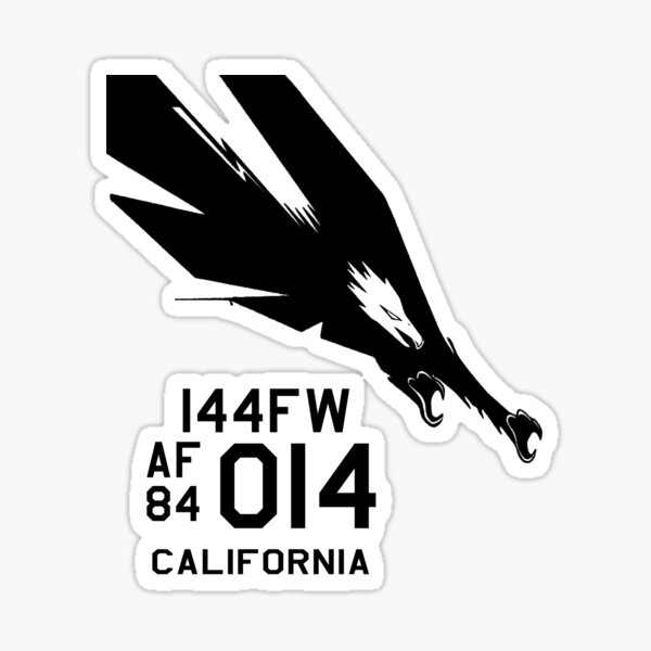 "144th FW Fighter Wing USAF F-15 Tailart Design" Sticker for Sale by ...