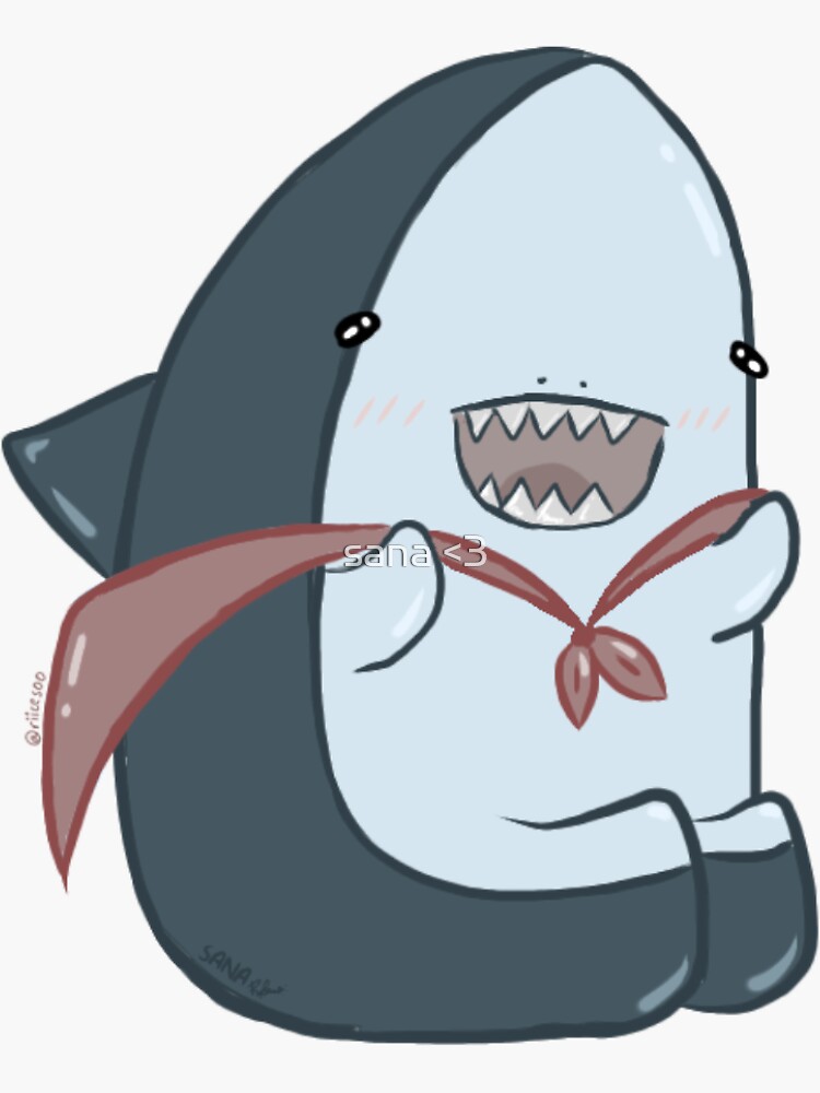 "finny the friendly shark " Sticker for Sale by riicesoo | Redbubble