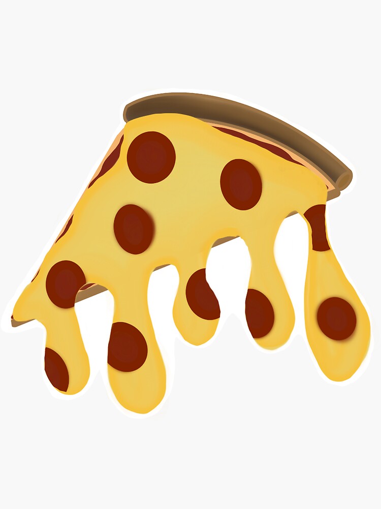 "Trippy drippy pizza" Sticker for Sale by LemonadeArtCo | Redbubble