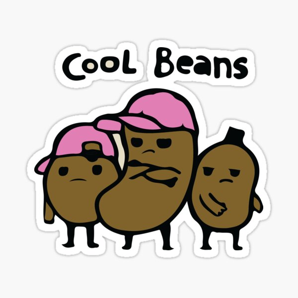 "cool beans" Sticker by felishaokay | Redbubble