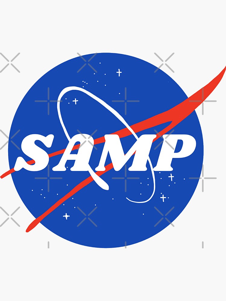 "Samp Nasa Logo " Sticker for Sale by Krisnapatel | Redbubble