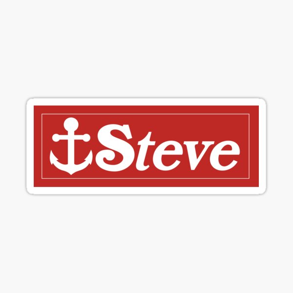 "Steve name tag" Sticker for Sale by BaileyRogers24 | Redbubble