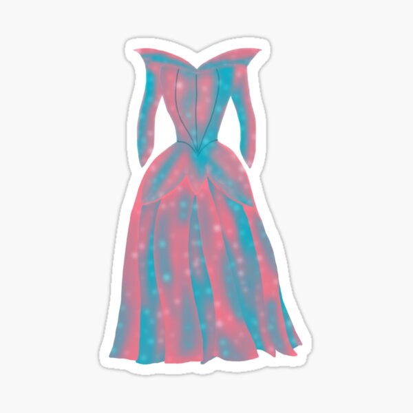 "Blue Pink Dress" Sticker by mariahmilller | Redbubble