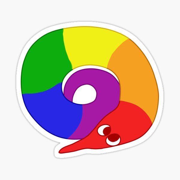 "Pride Worm On String - Rainbow" Sticker by chaiiteaa | Redbubble