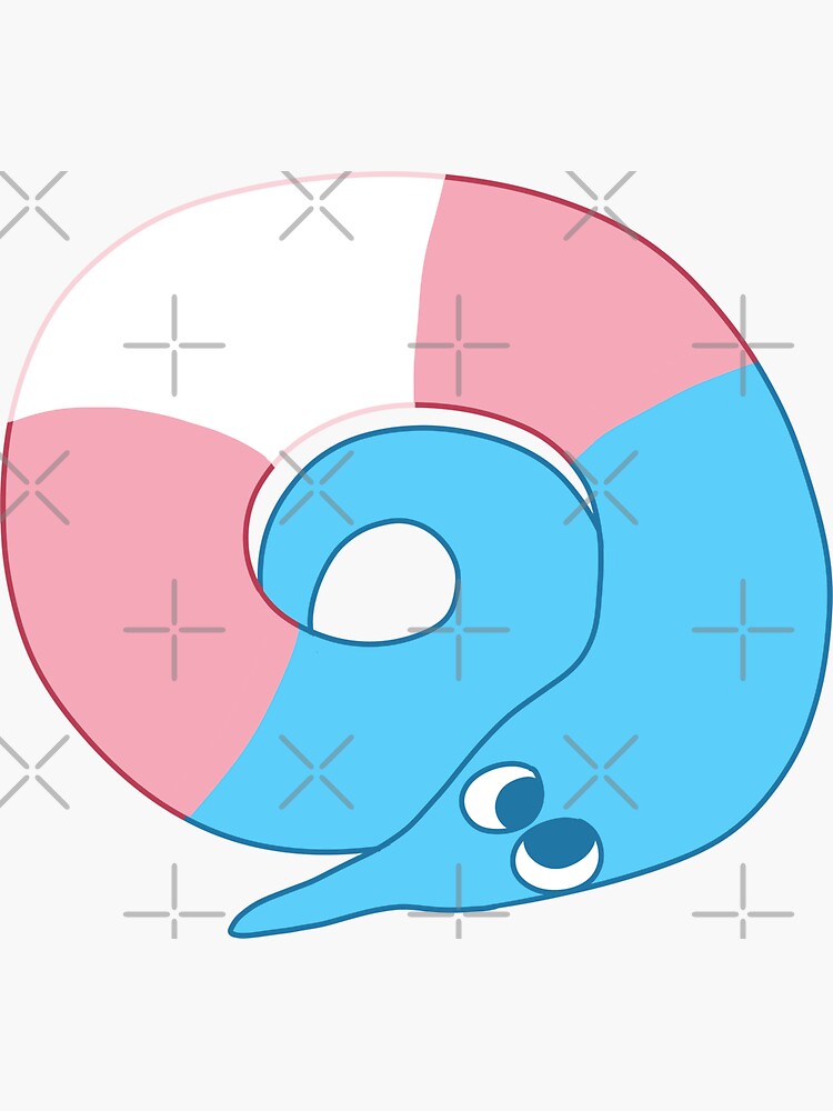 "Pride Worm On String - Trans" Sticker by chaiiteaa | Redbubble