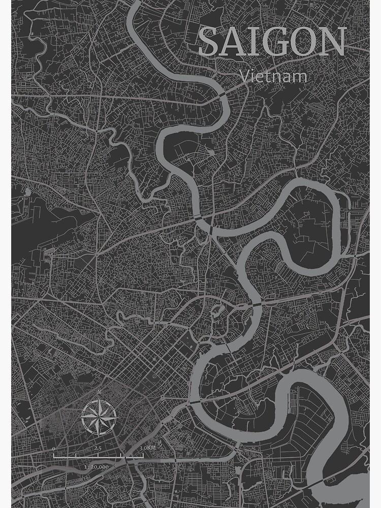 "Saigon Vietnam City Map Art Deco" Poster for Sale by localprideart ...
