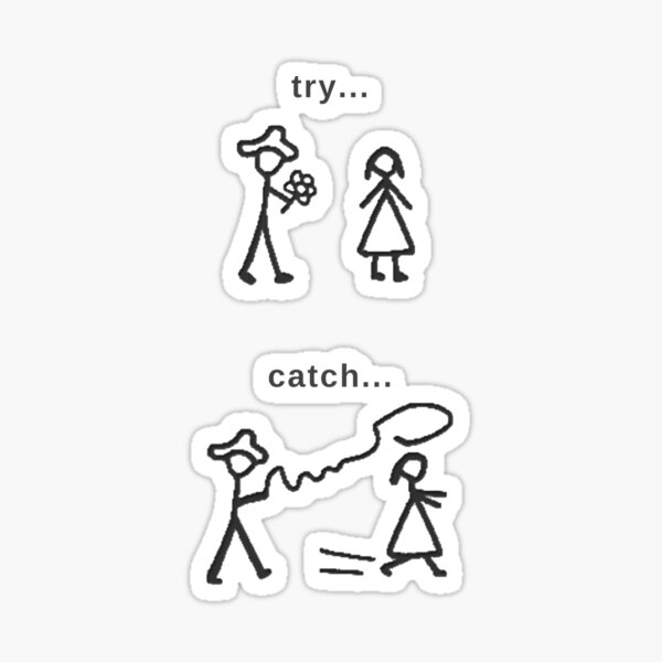 "Try catch programming exception joke" Sticker for Sale by morabit ...