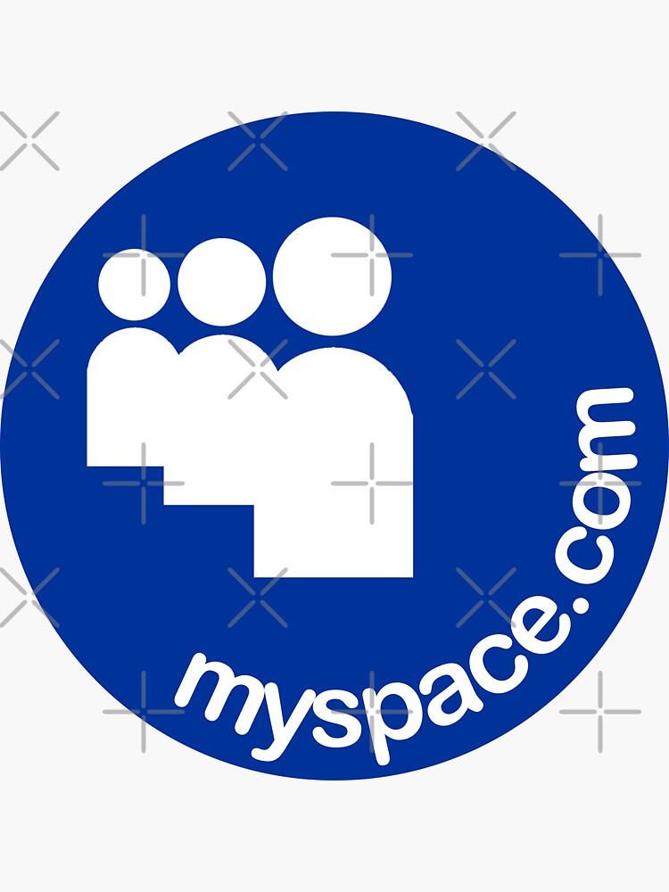 "Myspace Logo Minimal Blue" Sticker for Sale by JFKsStickers | Redbubble