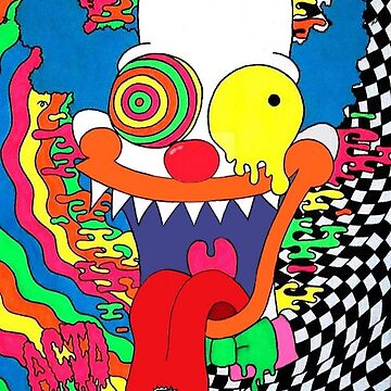 "trippy krusty the clown" Tapestry for Sale by gaspfeed | Redbubble