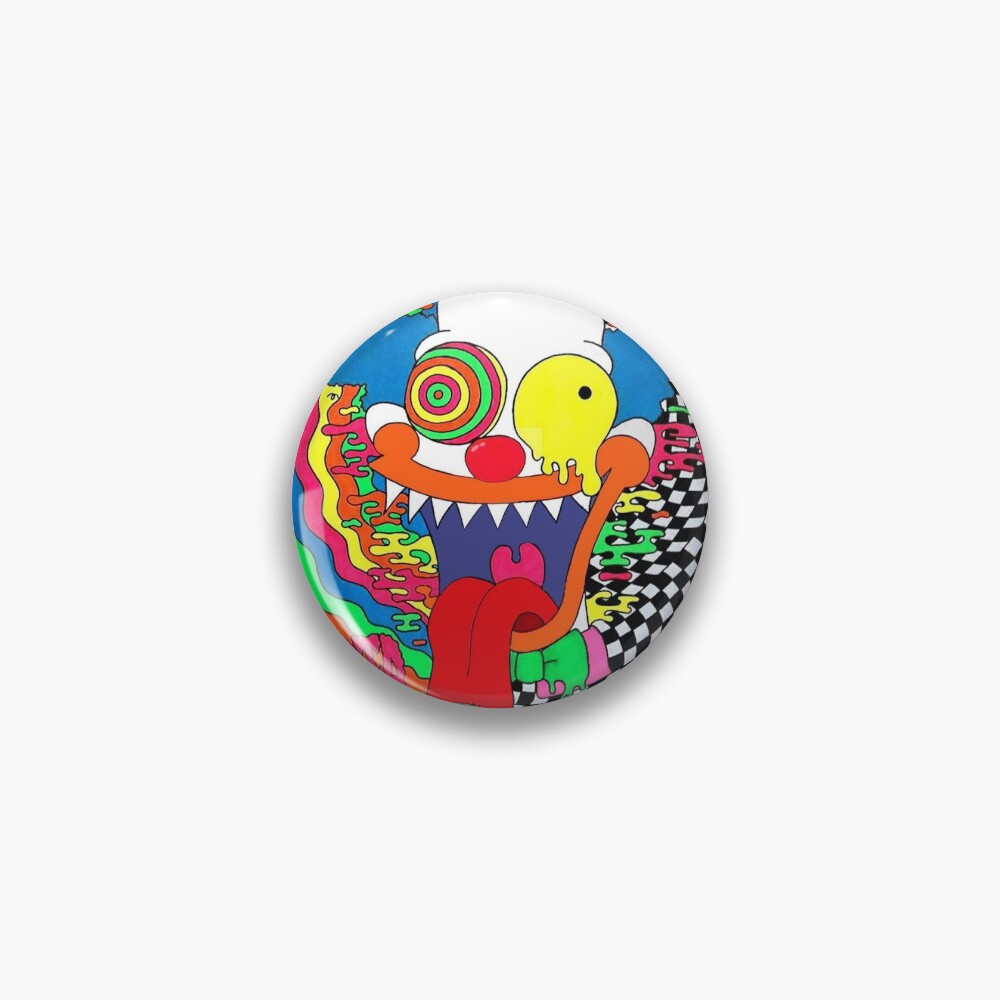"trippy krusty the clown" Sticker for Sale by gaspfeed | Redbubble