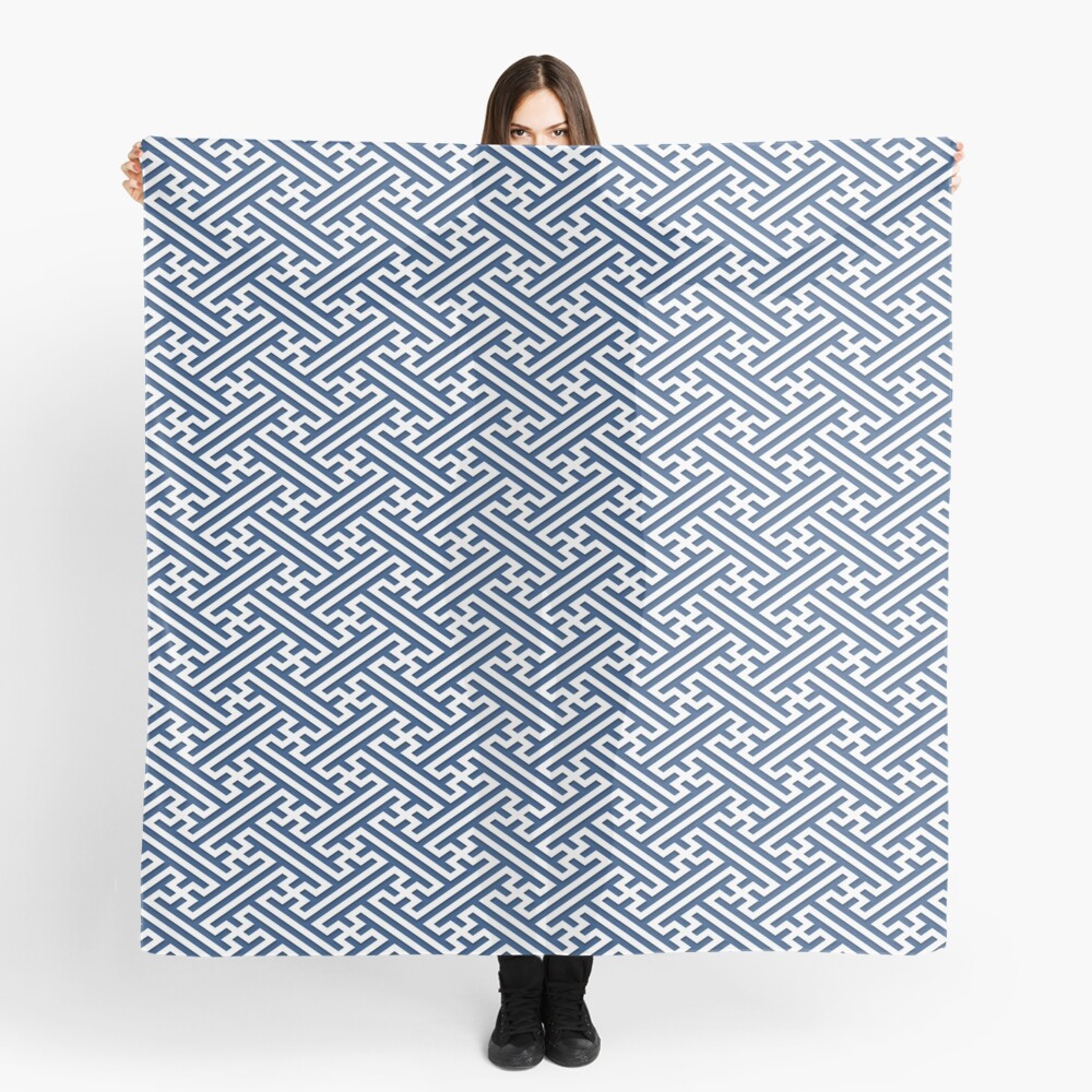 "Sayagata Pattern" Scarf by Takeda-art | Redbubble