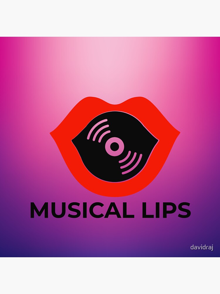 "musical lips " Sticker for Sale by davidraj | Redbubble